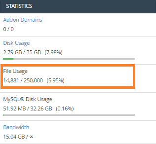How To Clear Inodes In Cpanel?